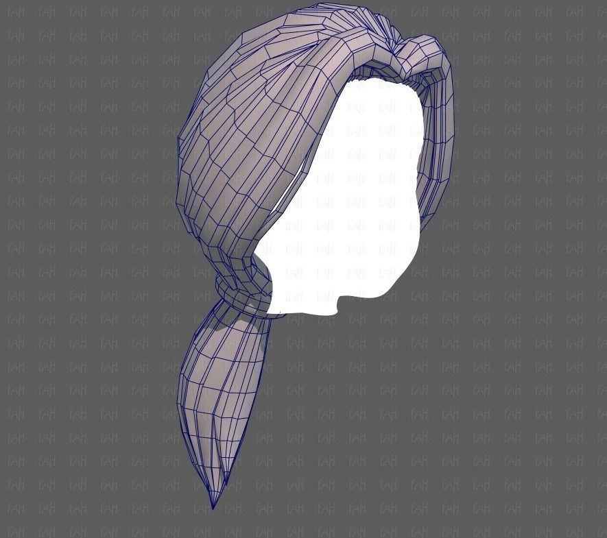 3D model Base Hair for girl V54 VR / AR / low-poly | CGTrader