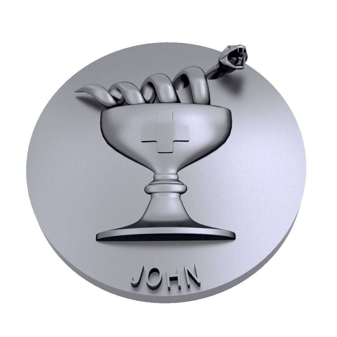 Symbols of the Apostles - JOHN 3D model | CGTrader