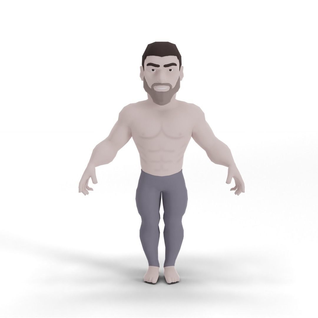 3D model Gigachad 3D character VR / AR / low-poly | CGTrader
