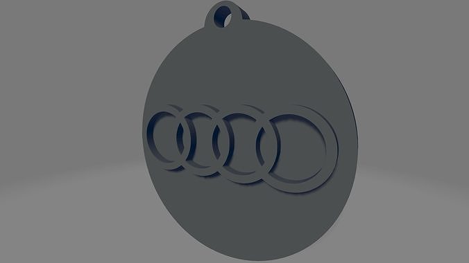 Audi Keychain 3D model 3D printable | CGTrader