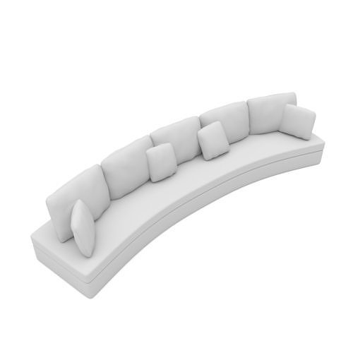 3D model curved sofa VR / AR / low-poly | CGTrader