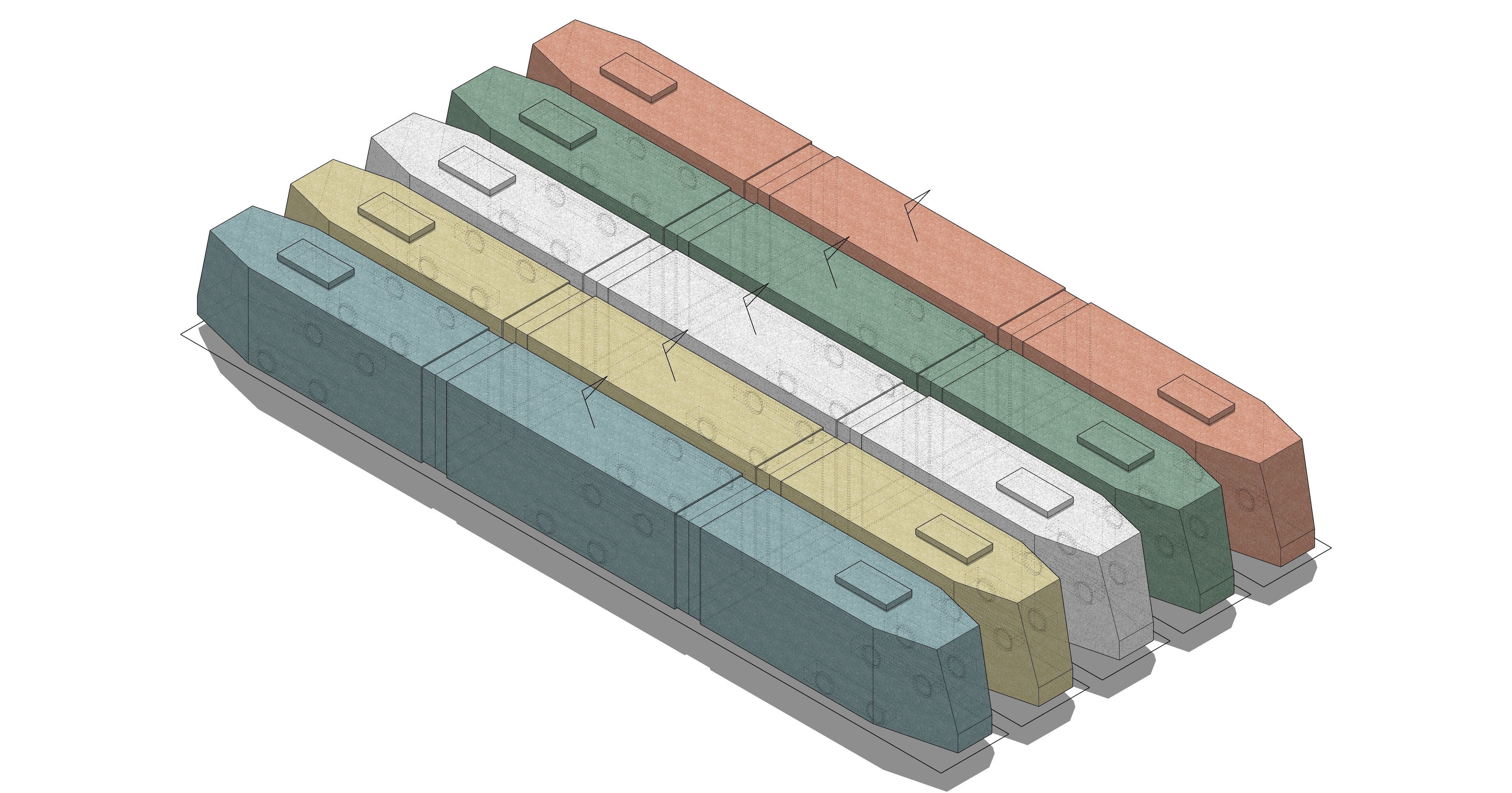 Simple Long Tram 3D model | CGTrader
