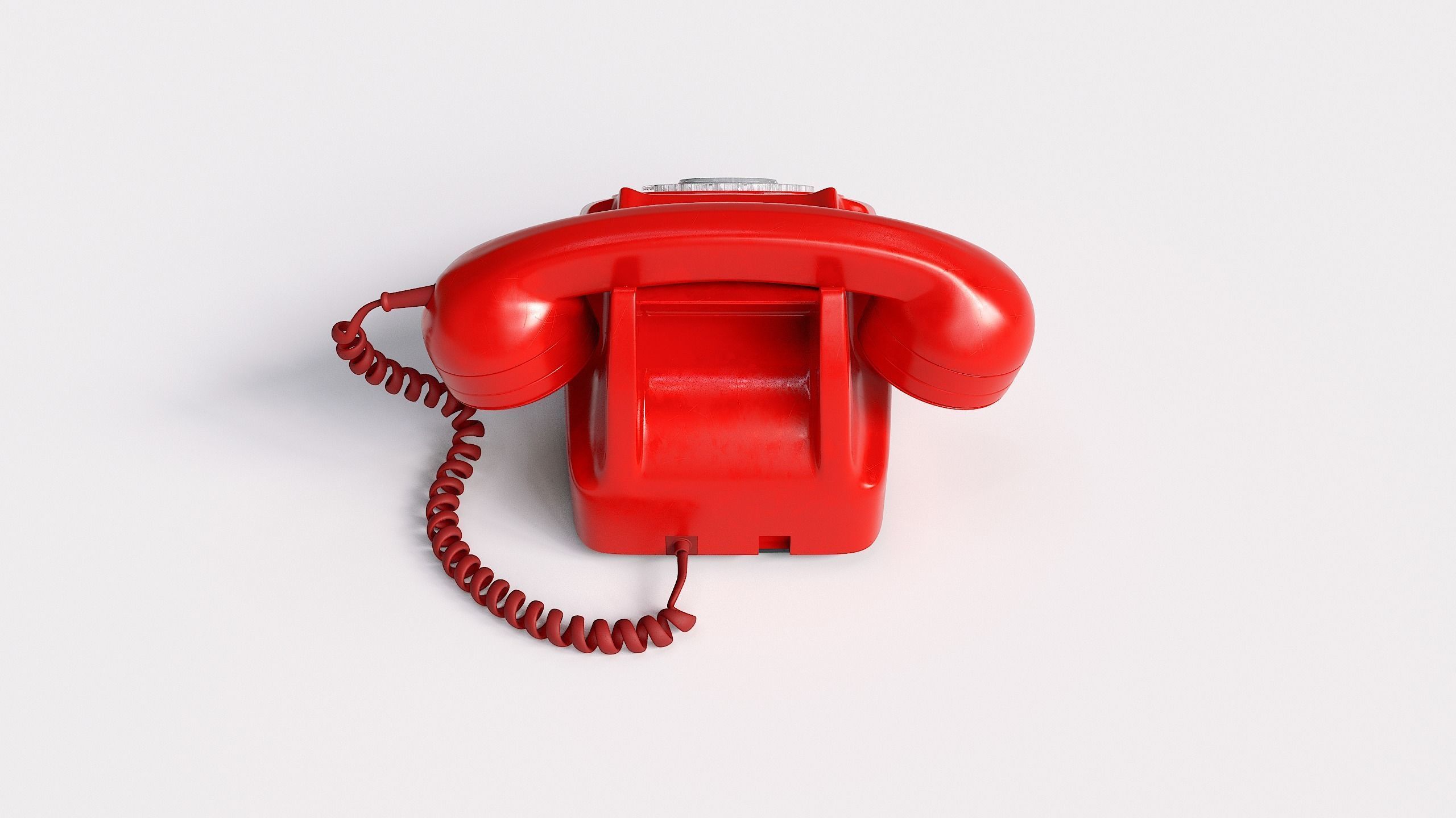 Retro Rotary Red Telephone - 3D Model 3D model | CGTrader
