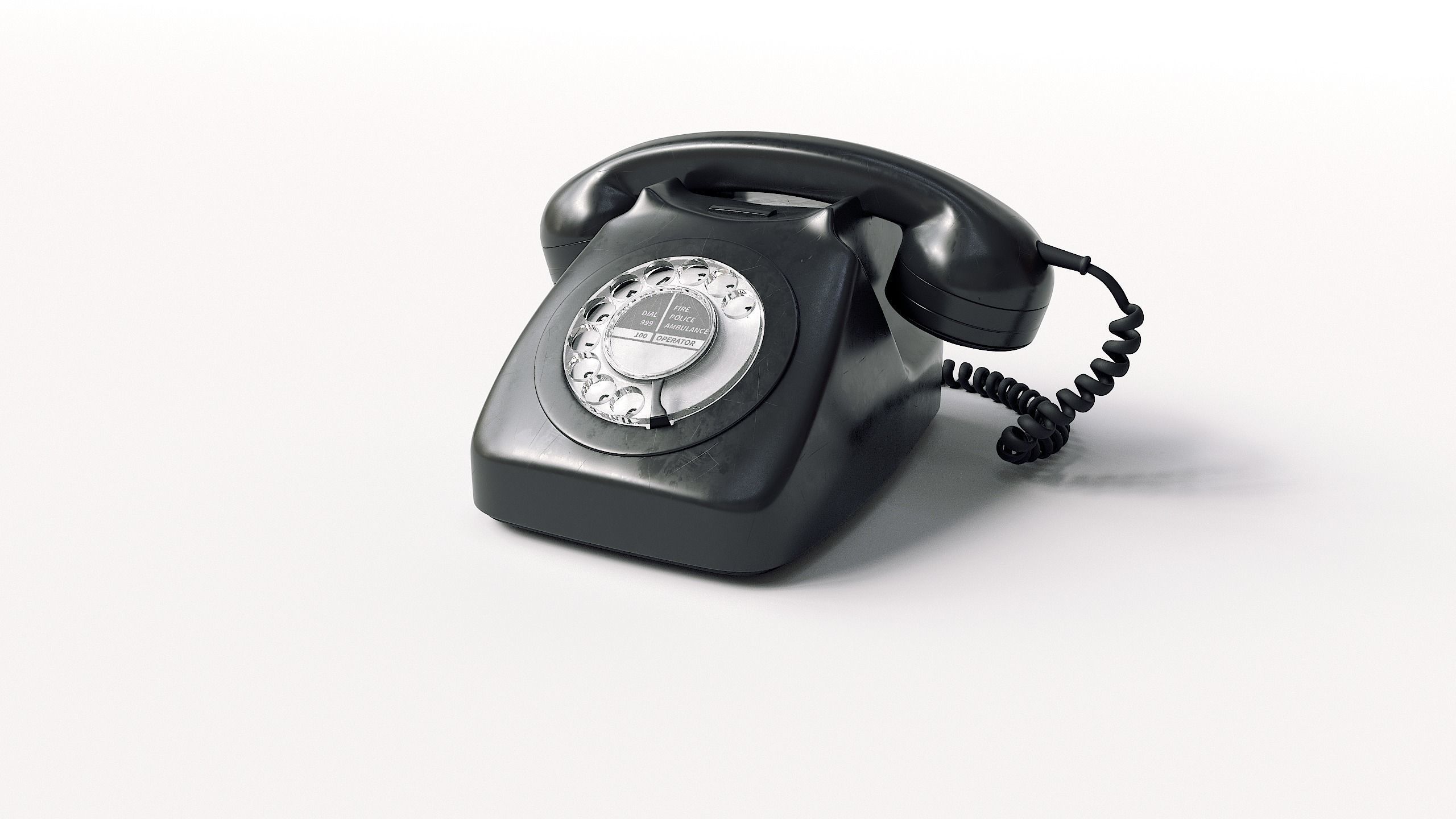 Retro Rotary Red Telephone - 3D Model 3D model | CGTrader