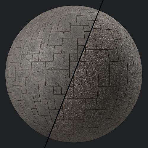 Texture Tile Materials 35- Concrete Tiling By Gravel Sbsar Pbr Seamless ...