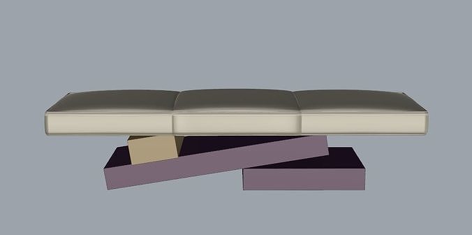 Herve van der Straeten - Jet Lag Banquette Bench free 3D model | CGTrader
