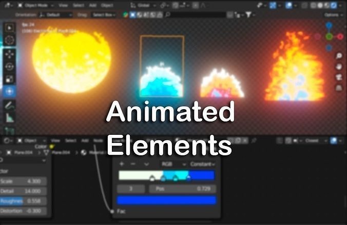 3D model Cartoon elements for blender animation VR / AR / low-poly | CGTrader