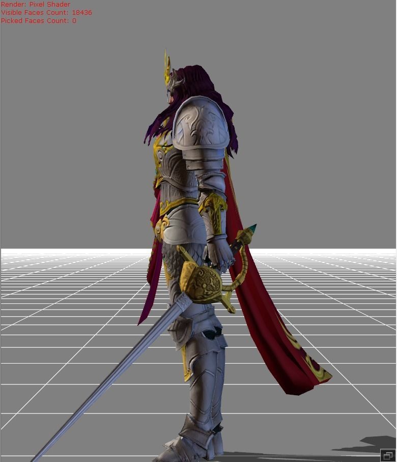 3D model Lancelot Floral Knight VR / AR / low-poly | CGTrader