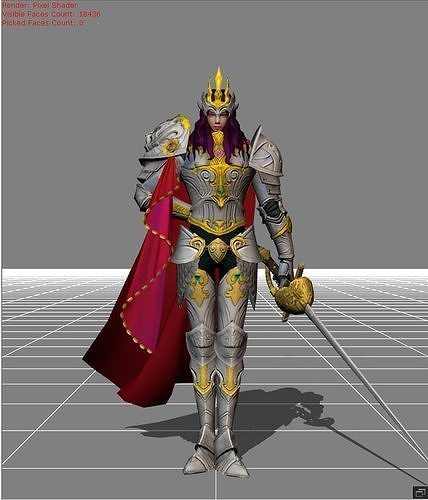 3D model Lancelot Floral Knight VR / AR / low-poly | CGTrader