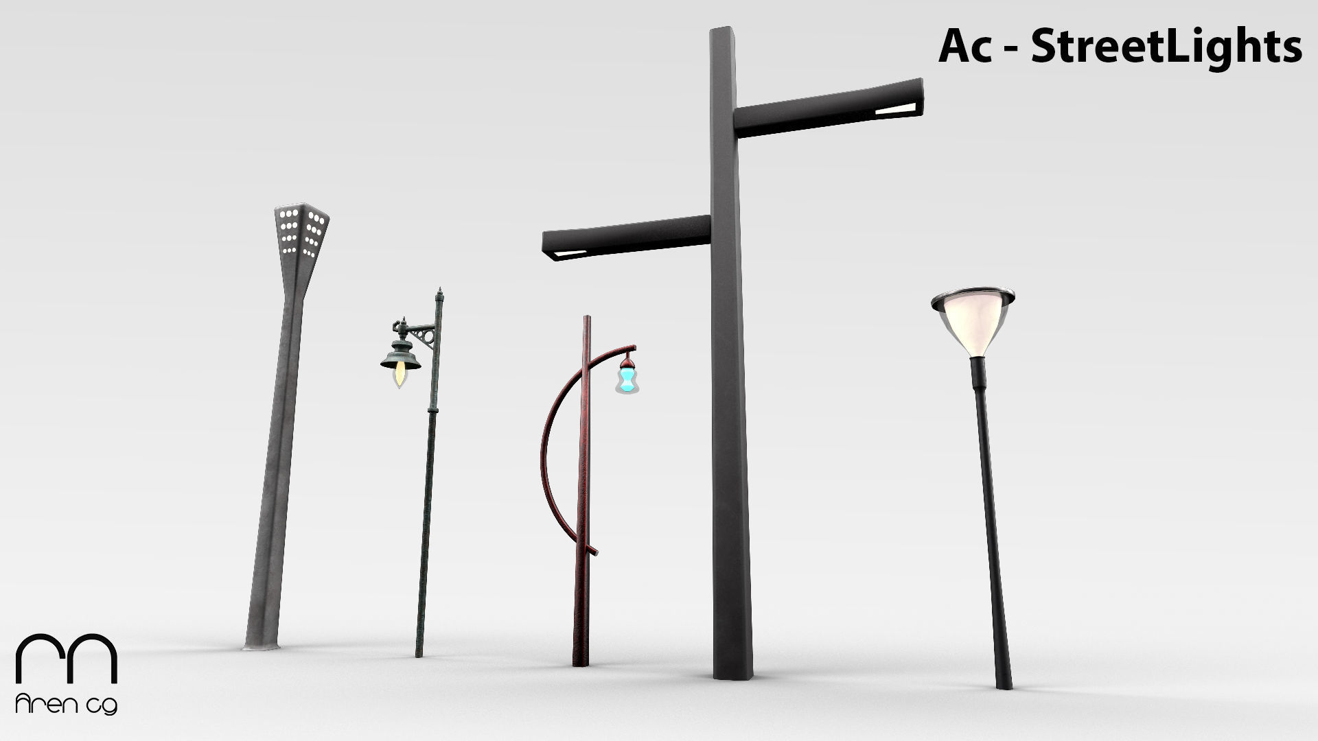 3D model Ac Streetlights VR / AR / low-poly | CGTrader