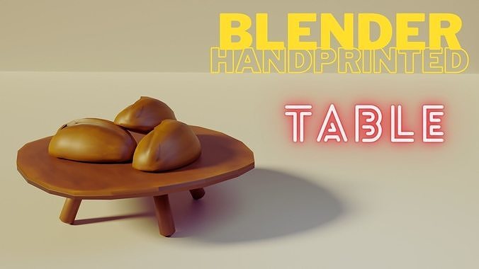 Blender - Handpainted table - 01 3D model | CGTrader