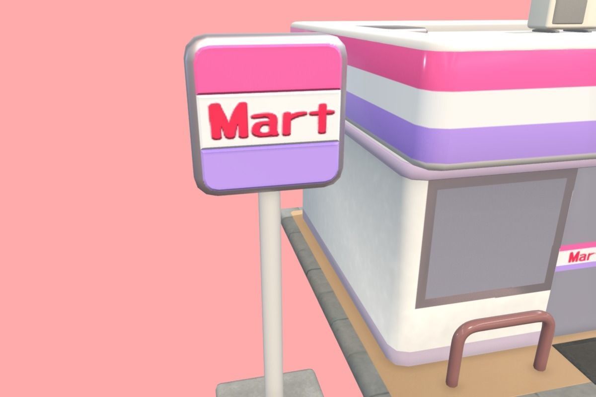 3D model Cute Japanese Convenience Store VR / AR / low-poly | CGTrader