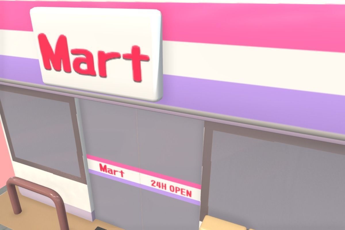 3D model Cute Japanese Convenience Store VR / AR / low-poly | CGTrader