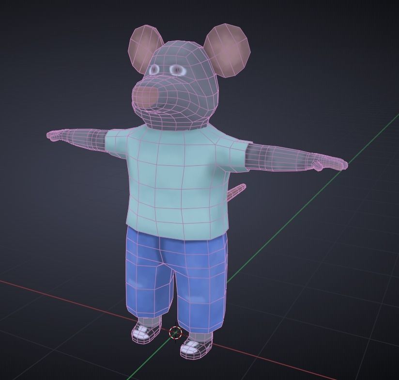 3D model 3D mouse handpaint lowpoly game ready VR / AR / low-poly ...