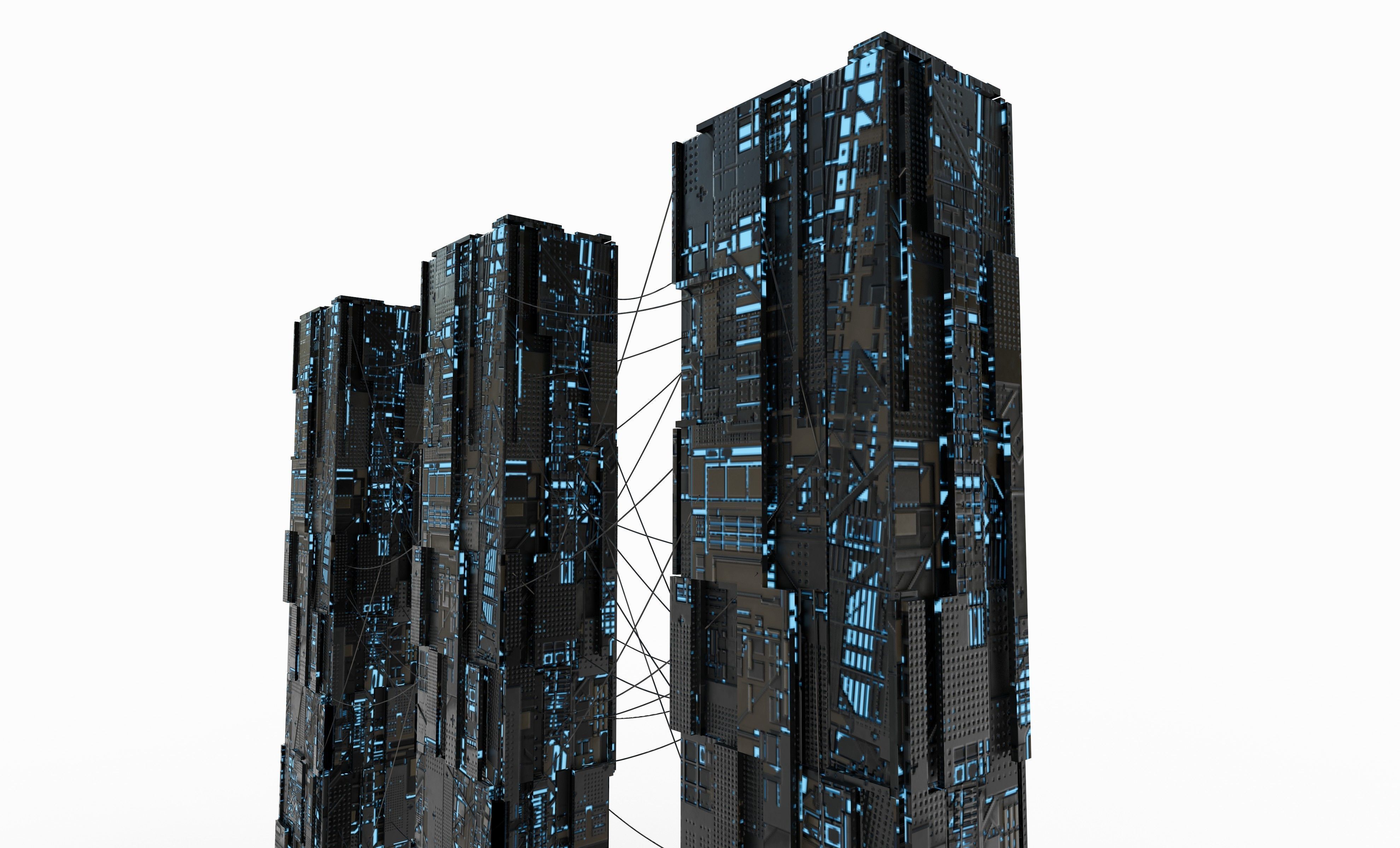 3D model sci-fi structures VR / AR / low-poly | CGTrader