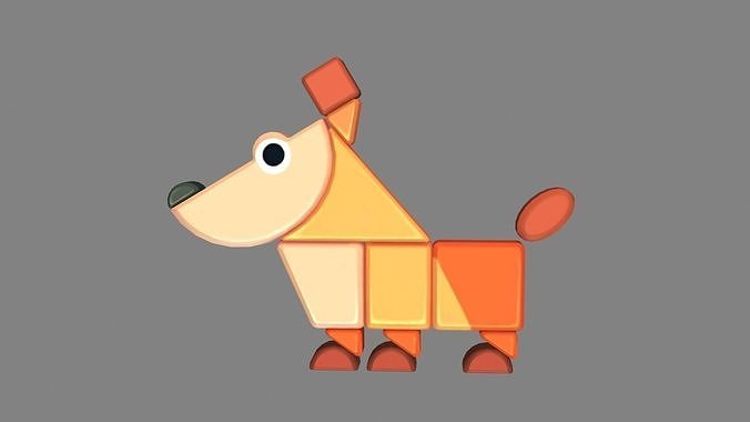 3D model Animal shape blocks - dog toys VR / AR / low-poly | CGTrader