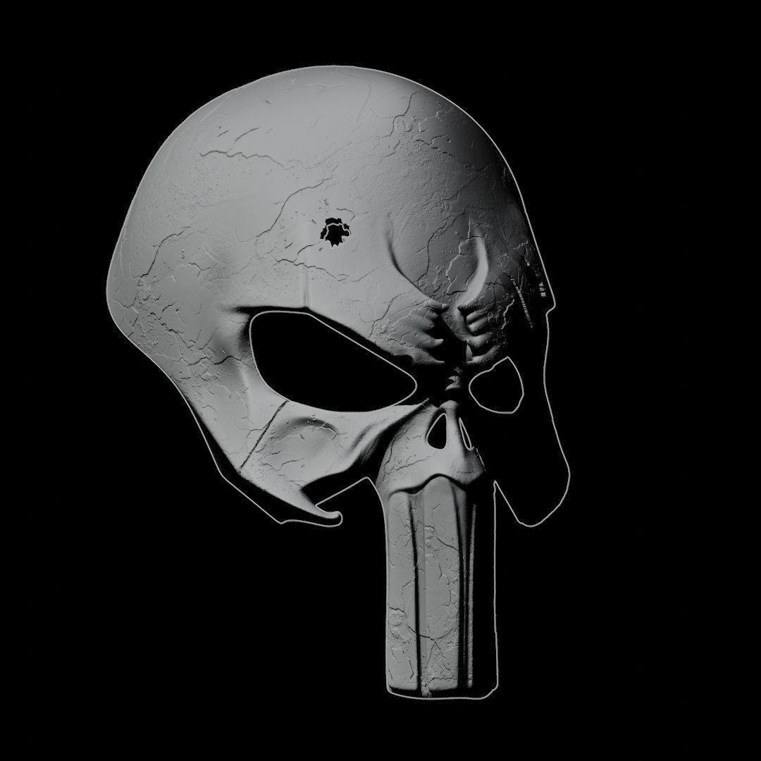 The Punisher Marvel Mask Printable STL 3D model 3D printable | CGTrader