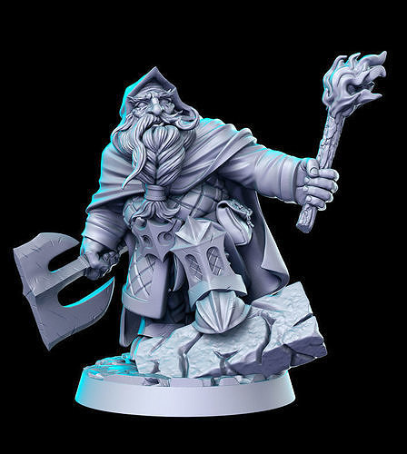 Balin Torch Hobbit The Lord of the Rings LOTR 32mm Pre-supported 3D ...