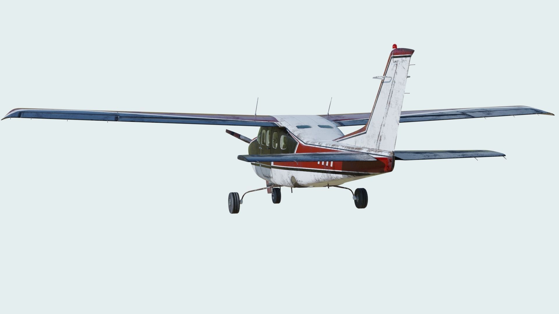 3D model 3D Old Cessna 210 model VR / AR / low-poly | CGTrader