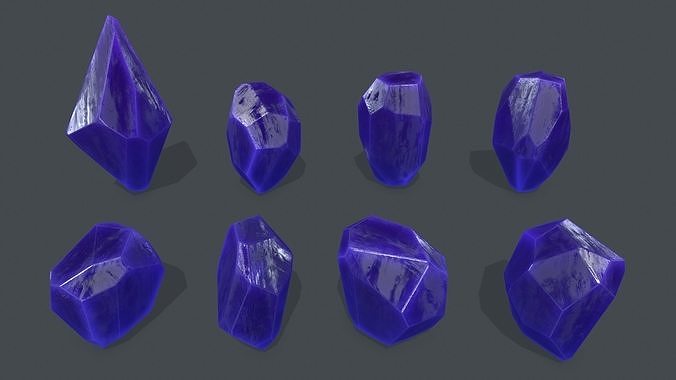 3D model crystal set VR / AR / low-poly | CGTrader