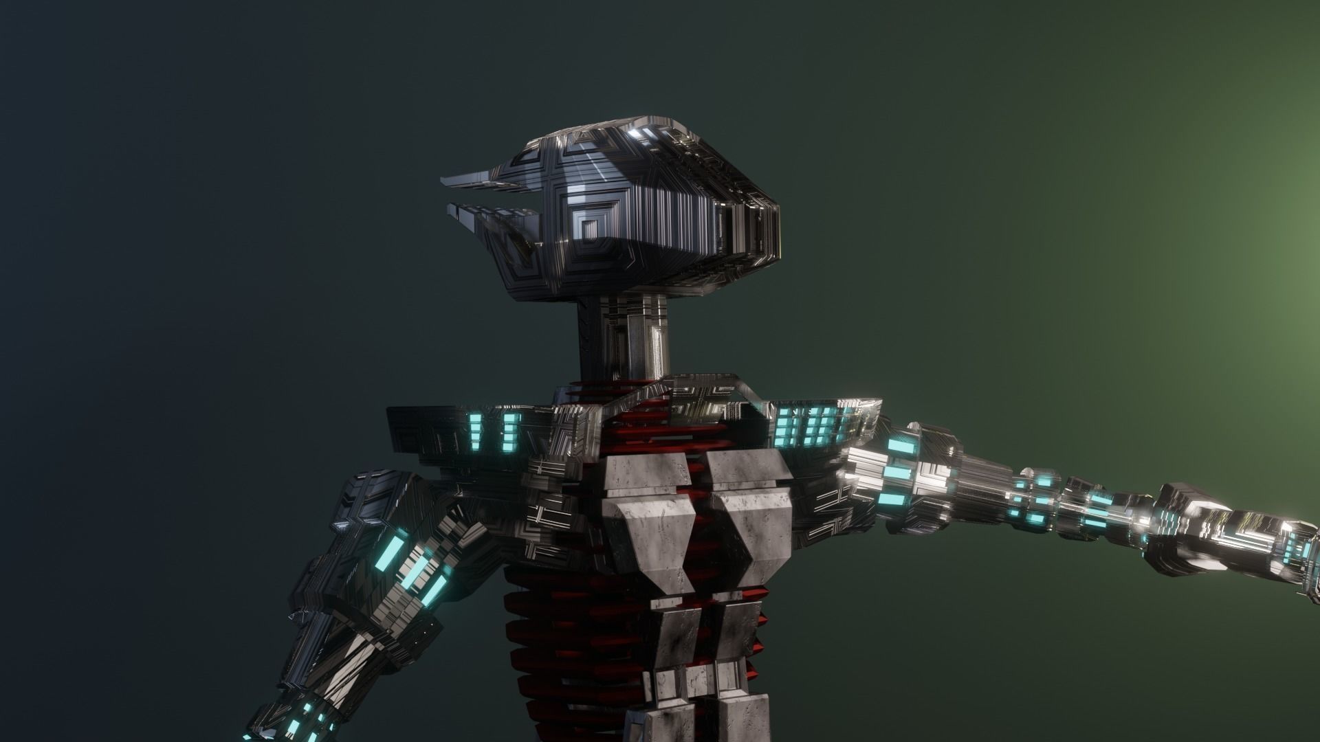 3D model Sci-fi Guard walking Robot XYZY0506 VR / AR / low-poly | CGTrader