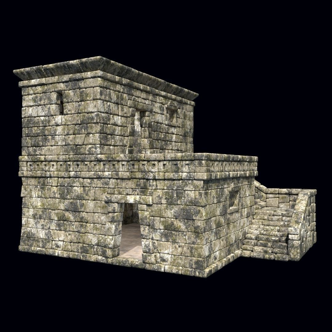 3D model OLD ANCIENT HOUSE AZTEC MAYAN INCA STONE TEMPLE COLLECTION VR ...
