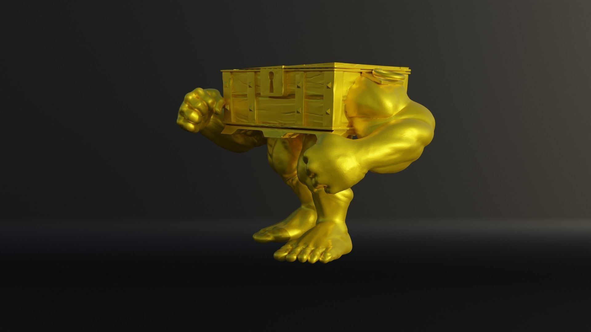 DnD Muscle Man Dice Box Pattern 3D 3D model 3D printable | CGTrader