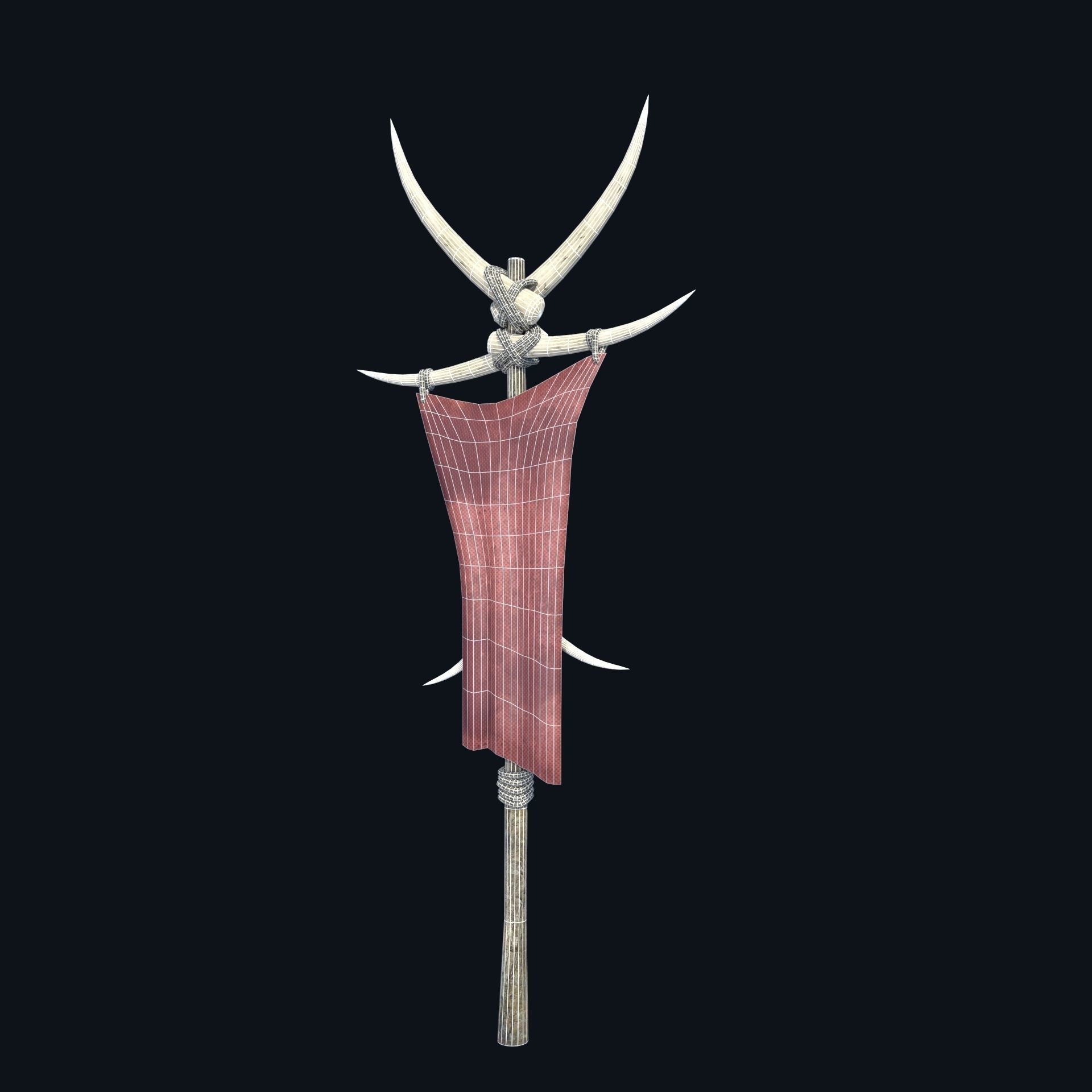 3D model ORC TOTEM BANNER SIGN FORT CAMP ORCISH BARRICADE COLLECTION VR ...