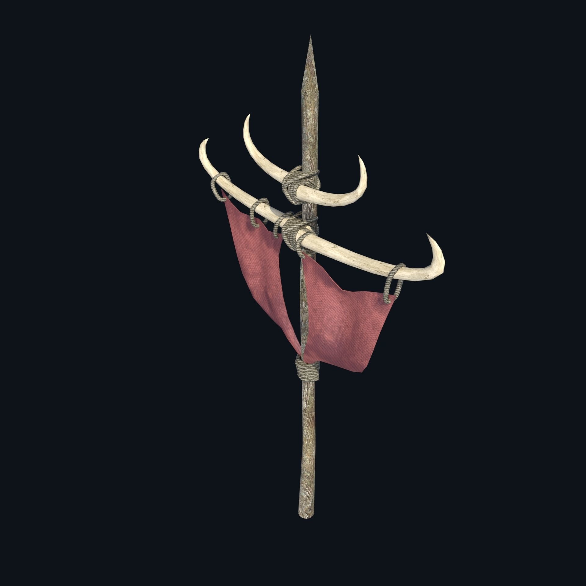 3D model ORC TOTEM BANNER SIGN FORT CAMP ORCISH BARRICADE COLLECTION VR ...