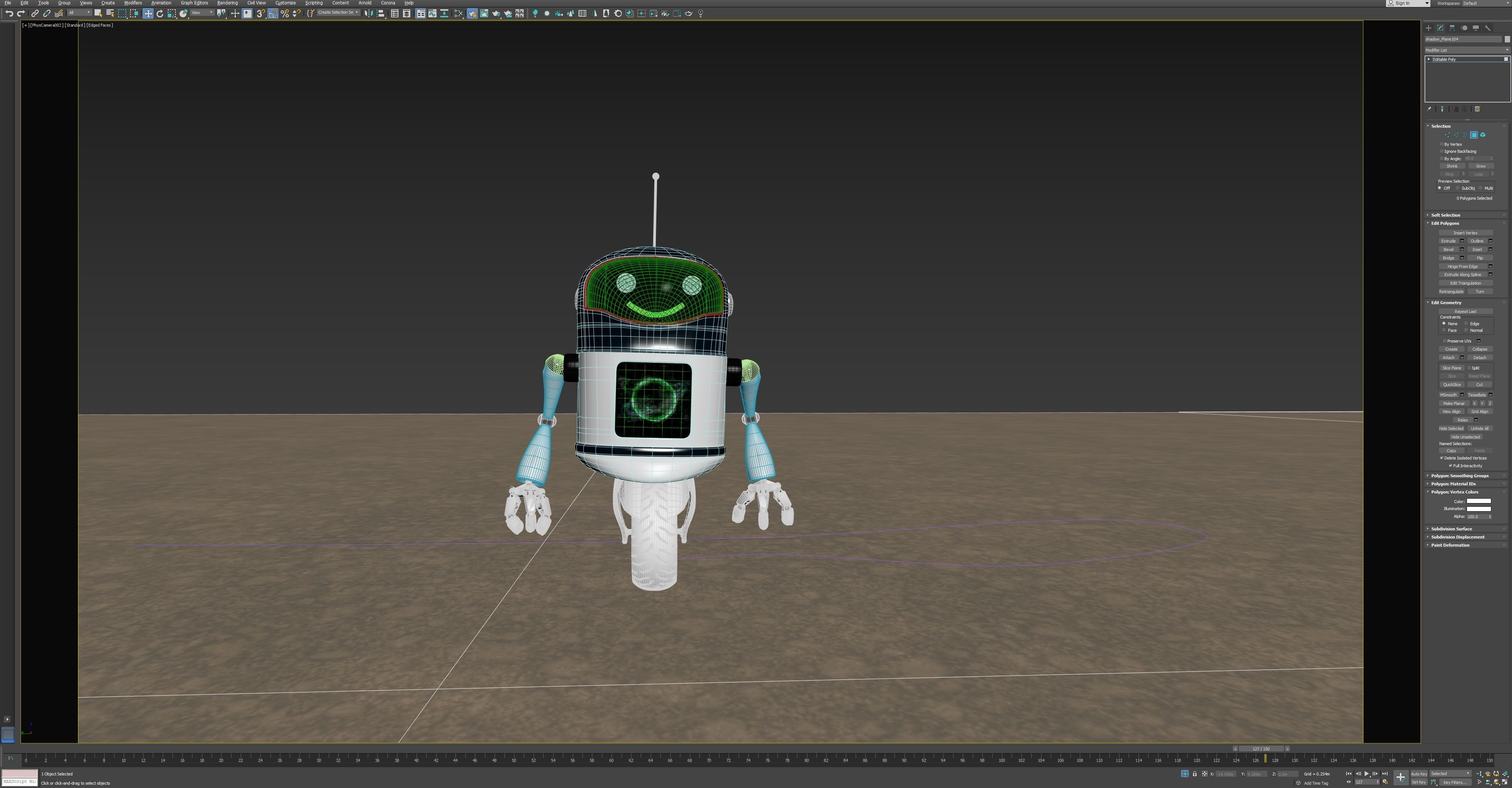 One wheel Robot Rigged 3D model animated rigged | CGTrader