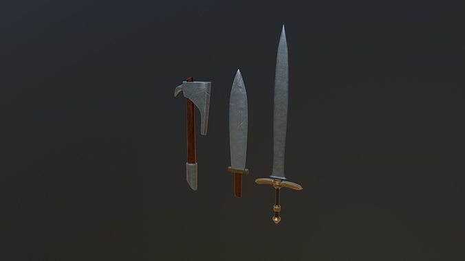 3D model weapon VR / AR / low-poly | CGTrader