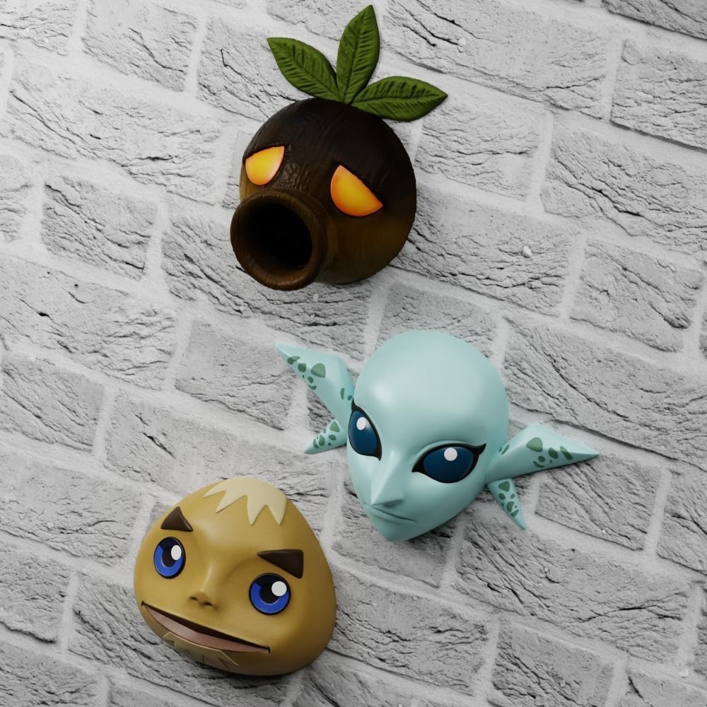 Zelda Wall Decor Majora Mask Deku Goron Zora 3D model | CGTrader