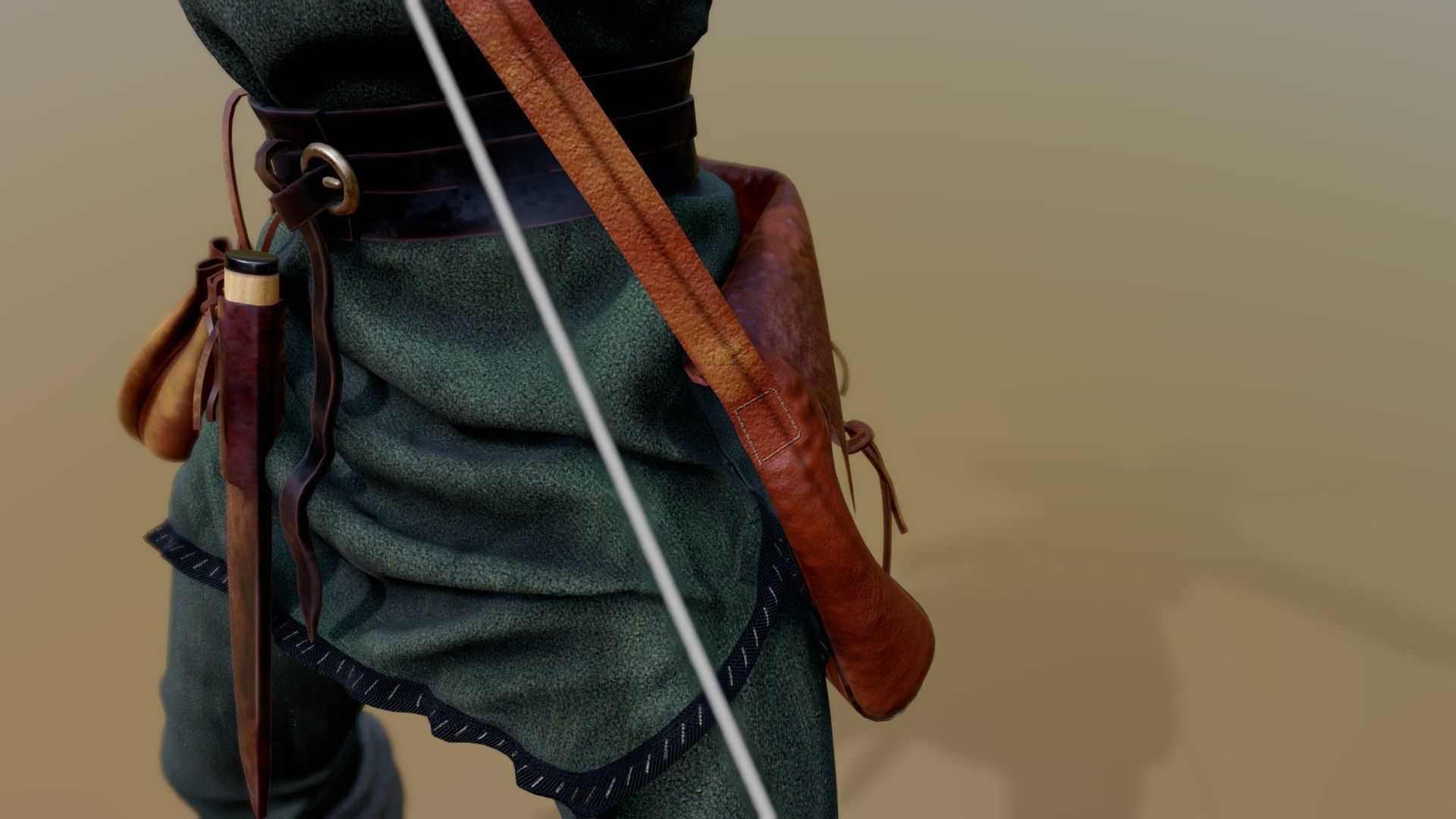 3D model 3D - Gothic Archer in Traditional Attire - best quality VR ...