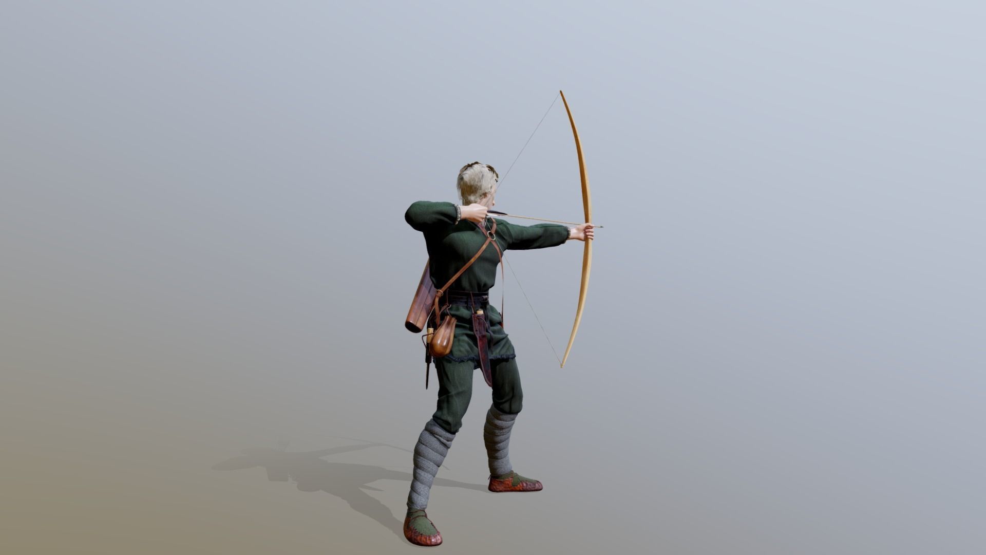 3D model 3D - Gothic Archer in Traditional Attire - best quality VR ...