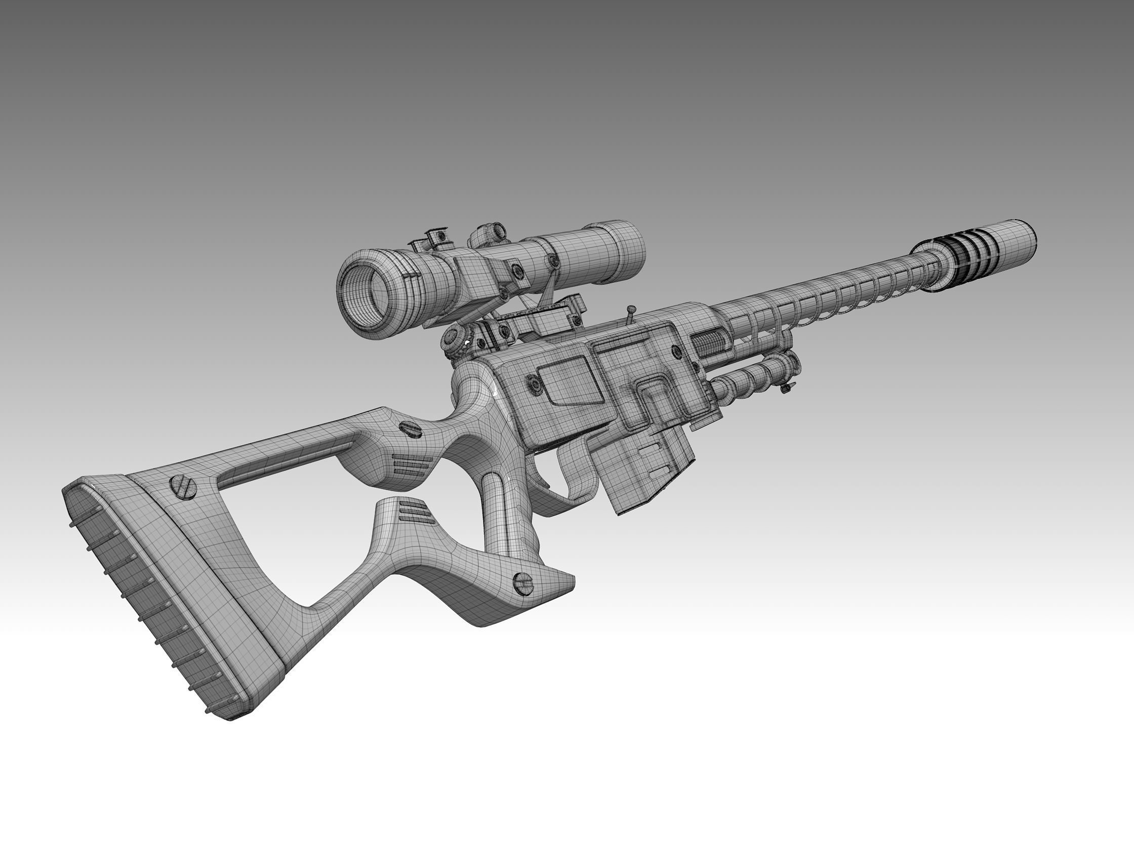 3D model Sniper Rifle VR / AR / low-poly | CGTrader