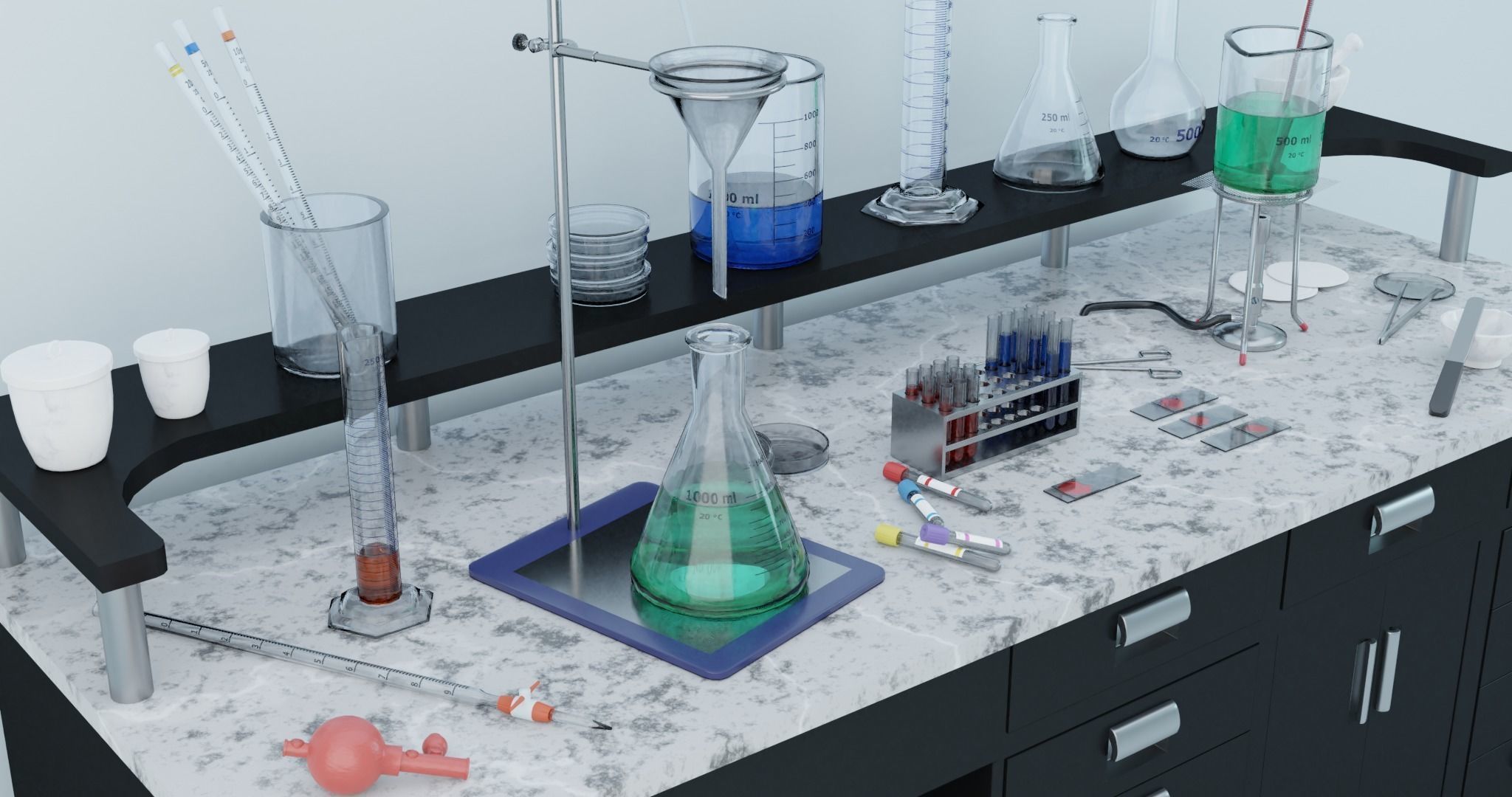 Laboratory Equipment Material de laboratorio 3D model | CGTrader