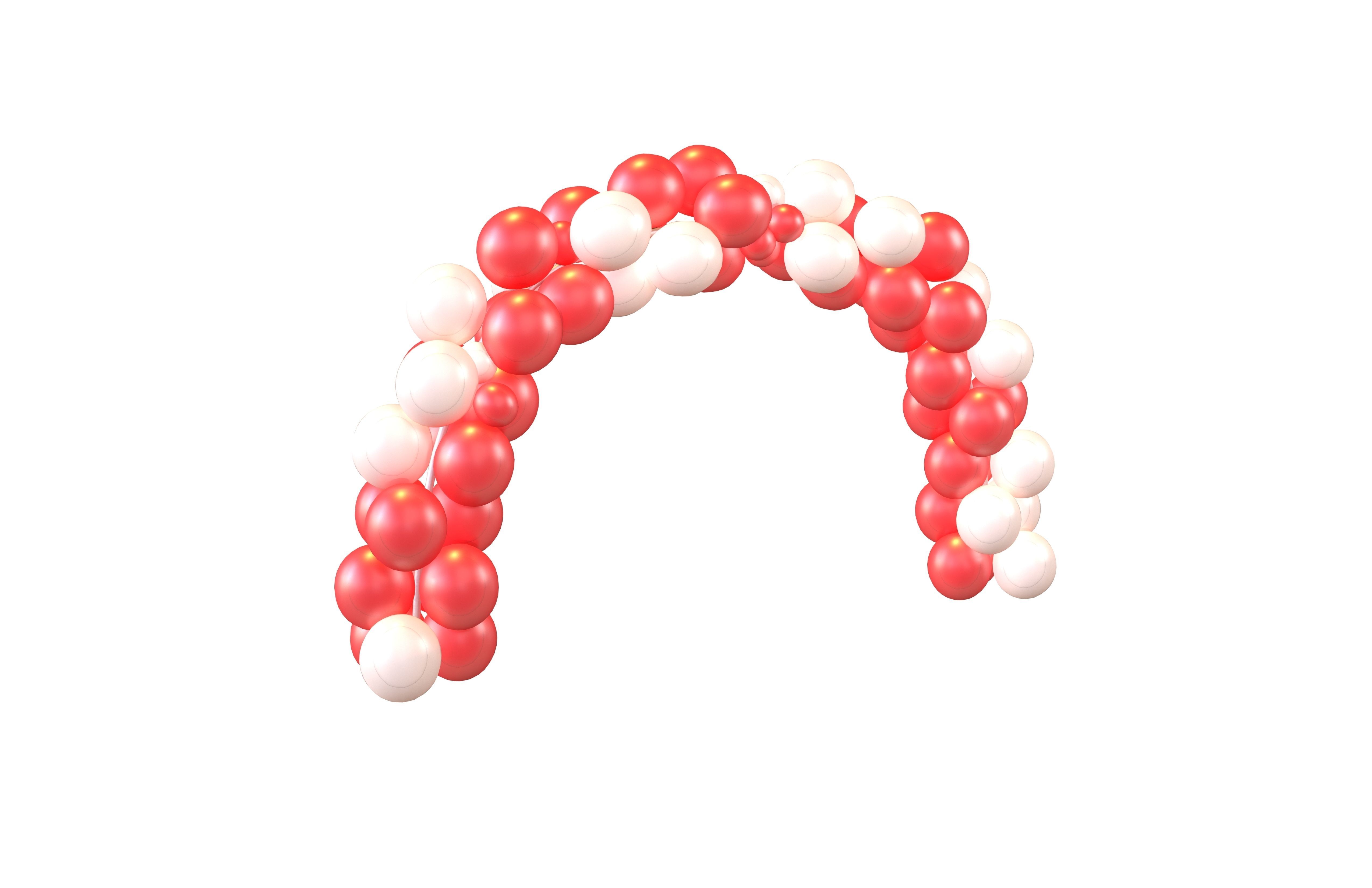 3D model Carnival Balloon Garland V1 001 VR / AR / low-poly | CGTrader