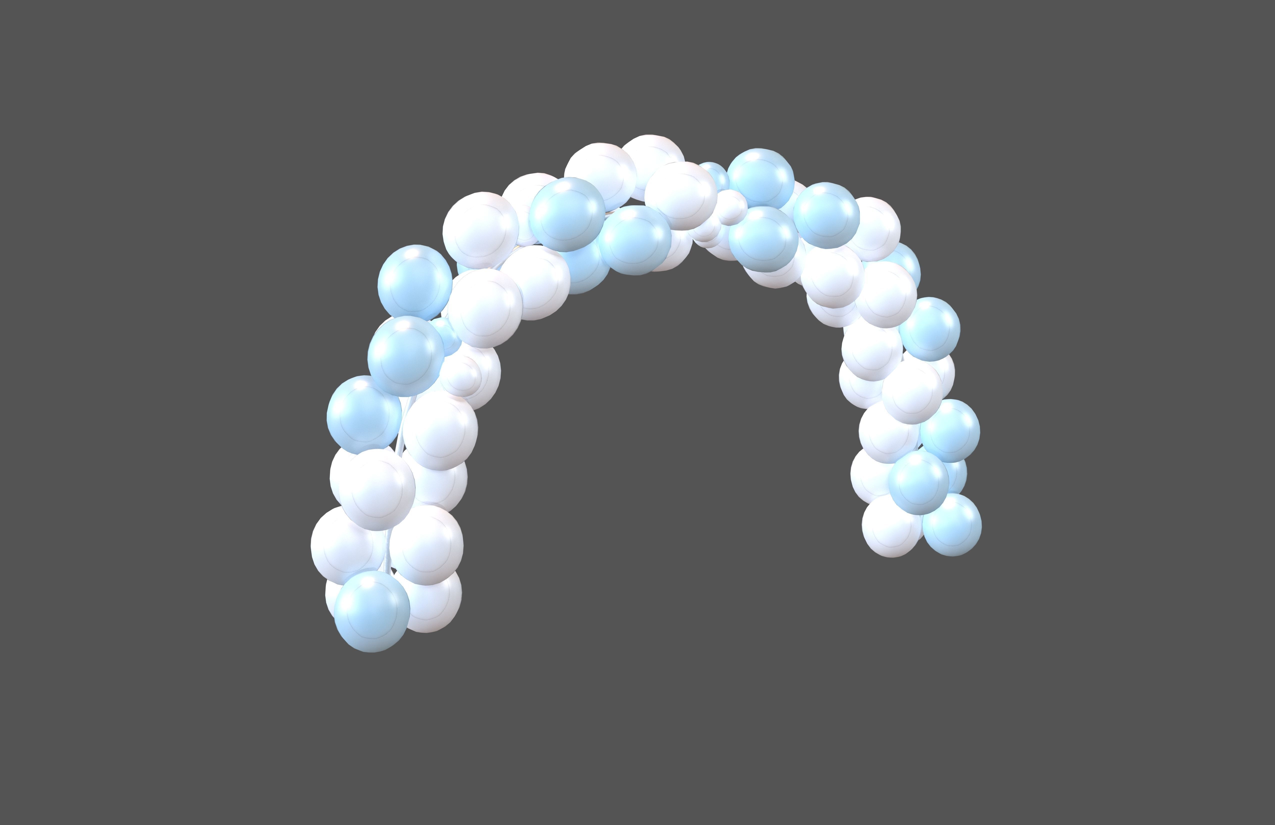 3D model Carnival Balloon Garland V1 002 VR / AR / low-poly | CGTrader