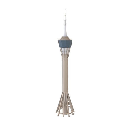 3D model Cartoon Macau Tower v1 001 VR / AR / low-poly | CGTrader