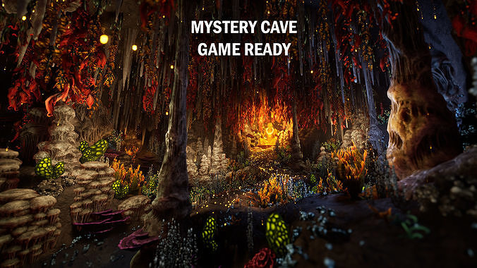 3D model Mystery cave VR / AR / low-poly | CGTrader