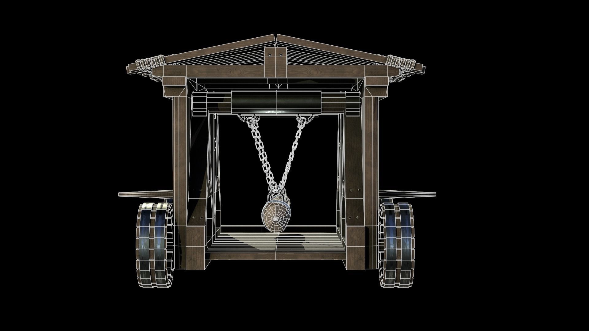3D model Medieval Siege Weapon - Heavy Battering ram VR / AR / low-poly ...