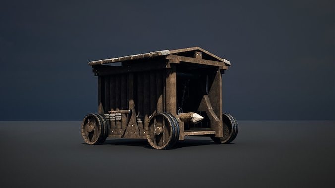 3D model Medieval Siege Weapon - Heavy Battering ram VR / AR / low-poly ...