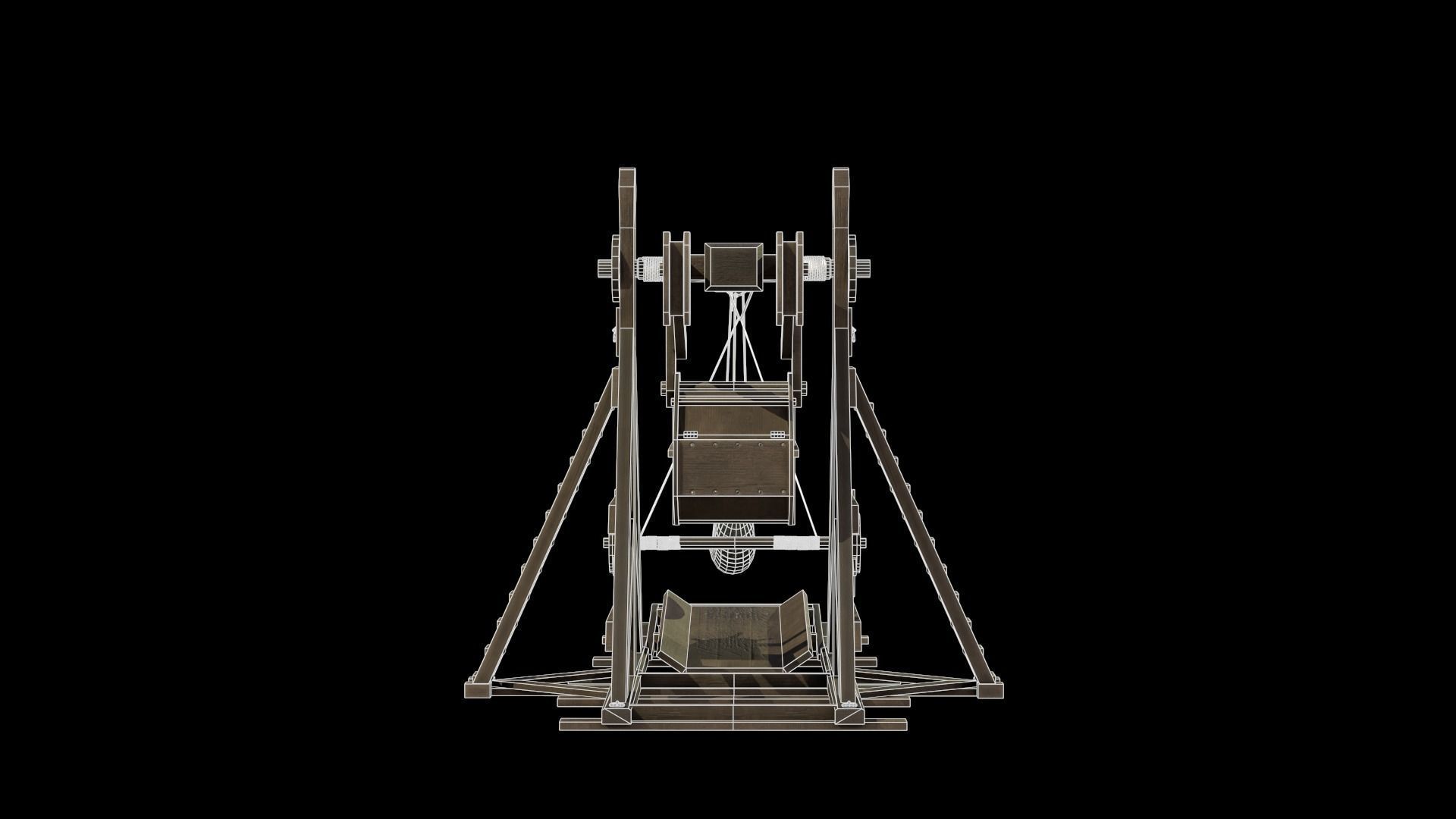 3D model Medieval Siege Weapon - Trebuchet VR / AR / low-poly | CGTrader