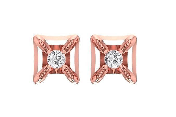 Women Studs Earring 3dm STL OBJ FBX Renders Details 3D model 3D ...