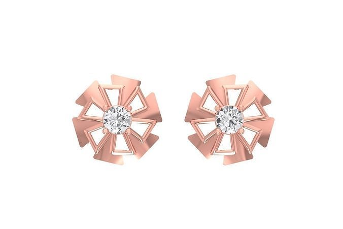 Women Studs Earring 3dm STL OBJ FBX Renders Details 3D model 3D ...