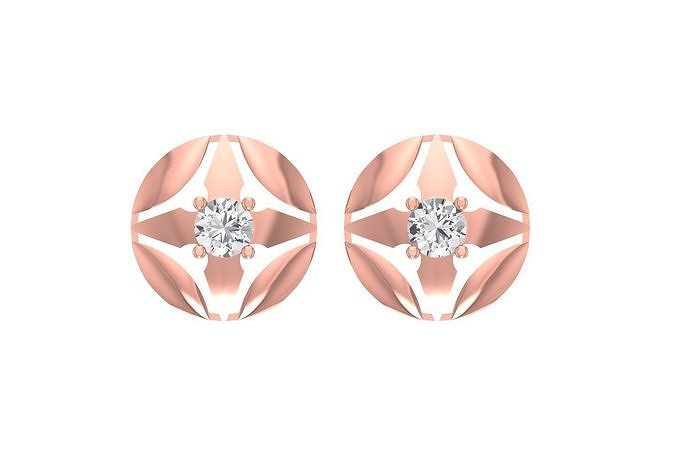 Women Studs Earring 3dm STL OBJ FBX Renders Details 3D model 3D ...