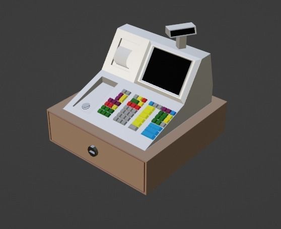 3D model CashRegister LowPoly VR / AR / low-poly | CGTrader