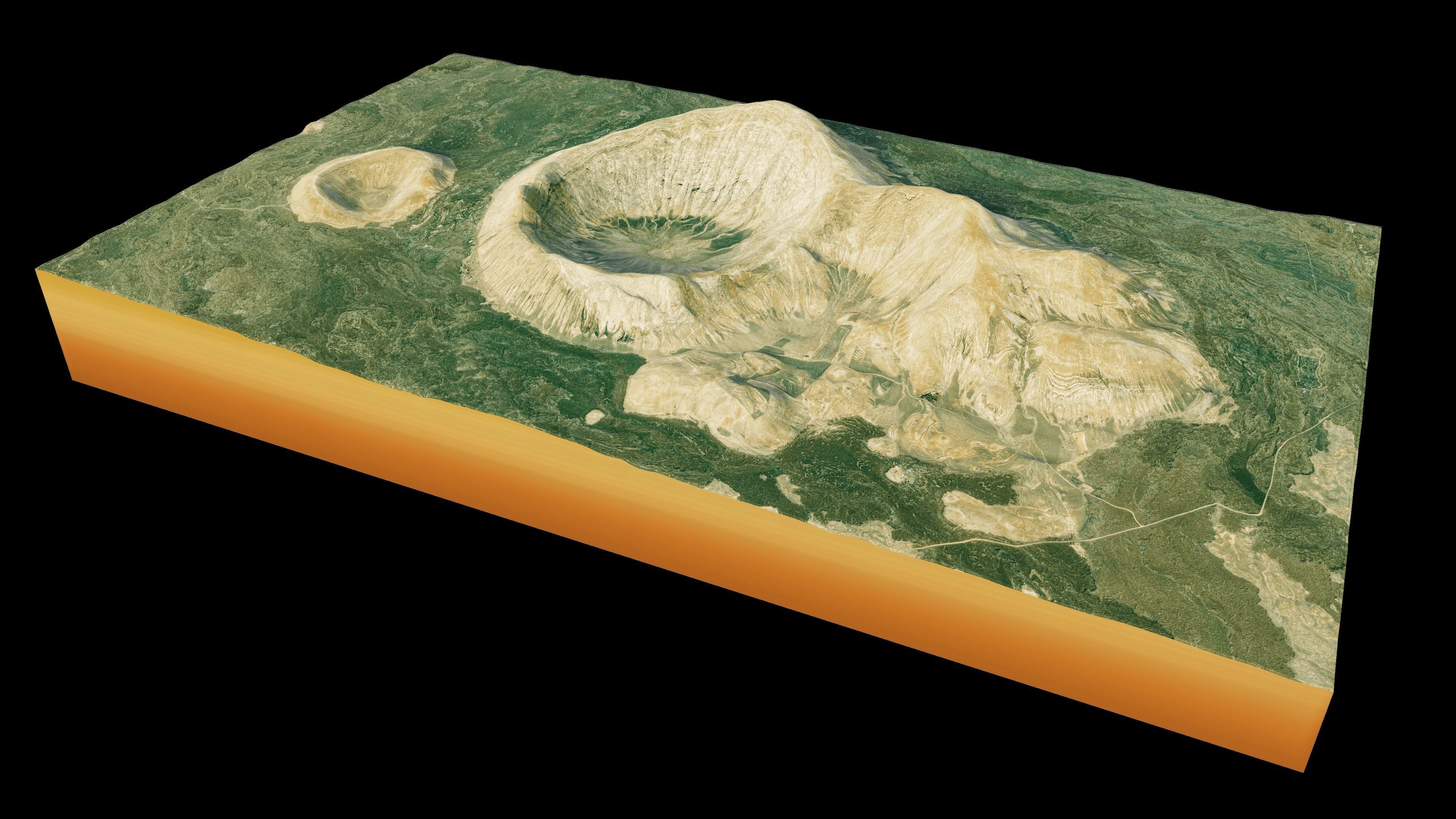 Caldera blanca 3d model terrain 3D model | CGTrader