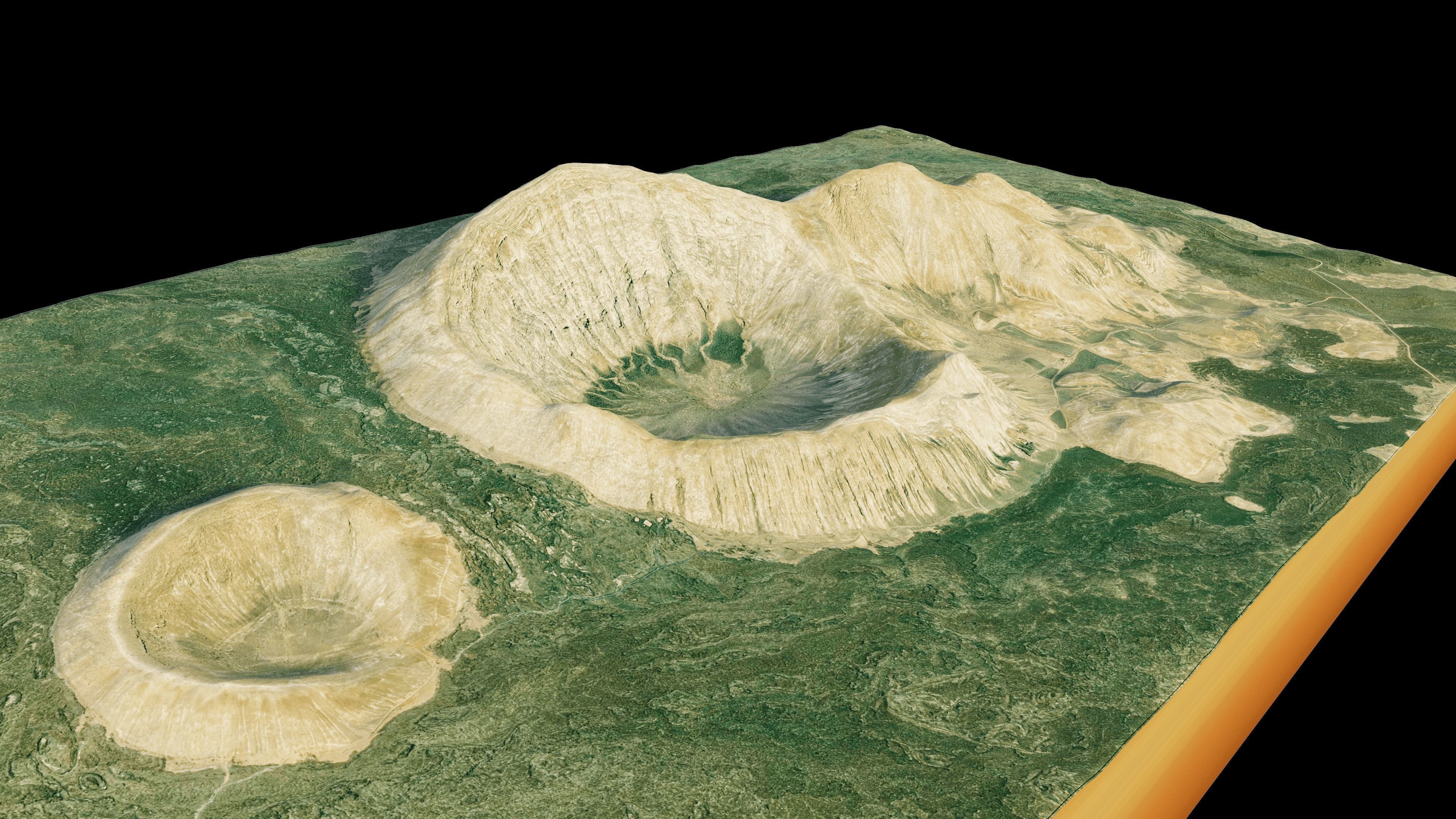 Caldera blanca 3d model terrain 3D model | CGTrader