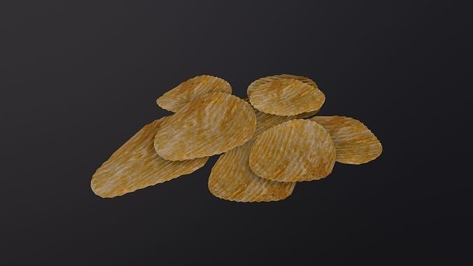 3D model Potato Chips 3D Model VR / AR / low-poly | CGTrader